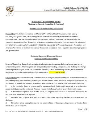 Fillable Online INDIVIDUAL GUIDELINES FORM Fax Email Print - pdfFiller