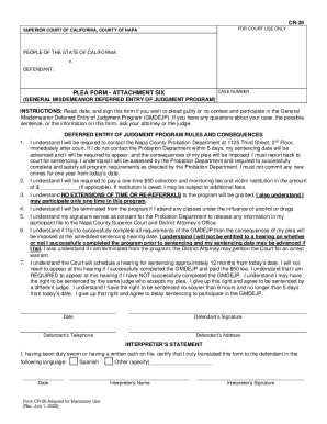Fillable Online CR-26 Plea Form-Attachment 6 2020 7 1.doc Fax Email ...