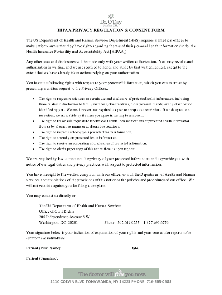 Fillable Online Document - HIPAA Privacy Form.docx Fax Email Print ...