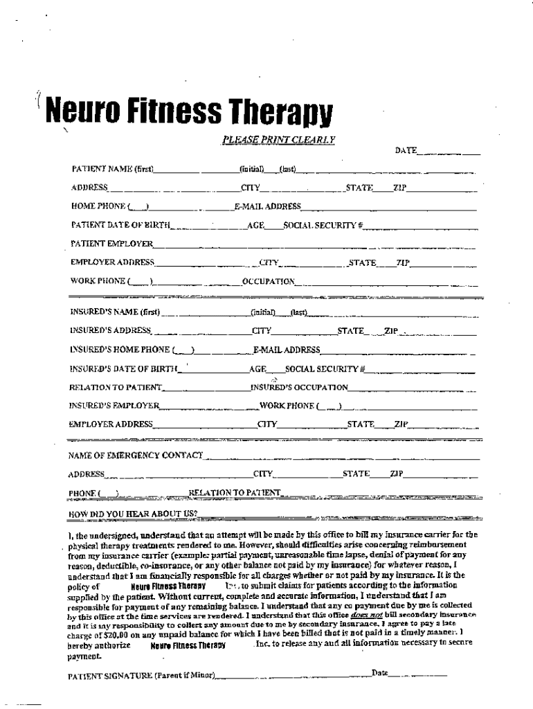 Fillable Online PT Neuro Exam and Treatment: The Basics and BeyondTen ...