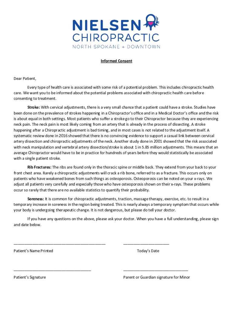 Fillable Online Informed Consent in Healthcare: What It Is and Why It's ...