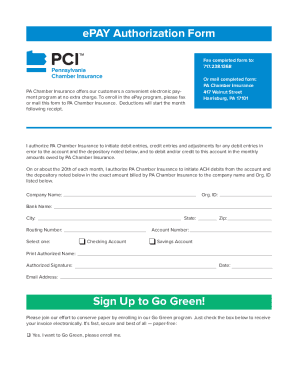 Fillable Online ePAY Authorization Form Fax Email Print - pdfFiller