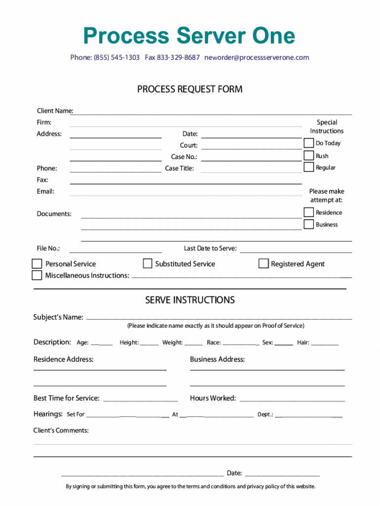 Fillable Online Process Request Form Fax Email Print - pdfFiller