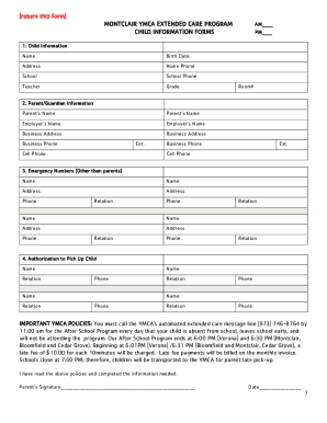 Fillable Online Free Child Care Forms, Printable Reports, LettersFREE ...