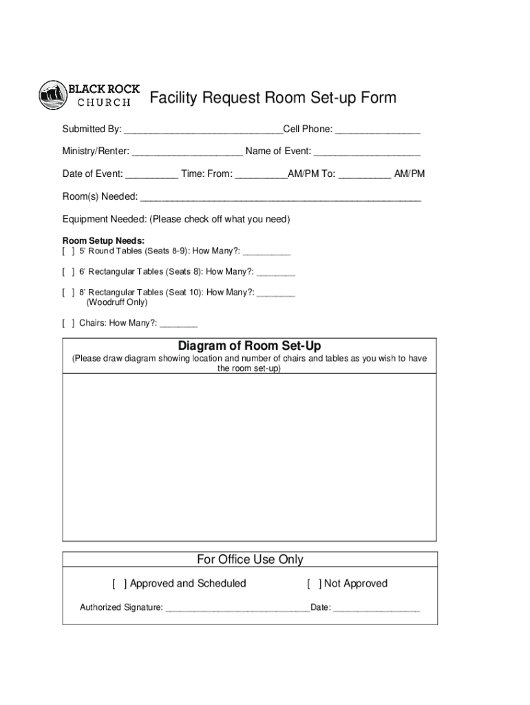Fillable Online Facility Request Room Set-up Form Fax Email Print - pdfFiller