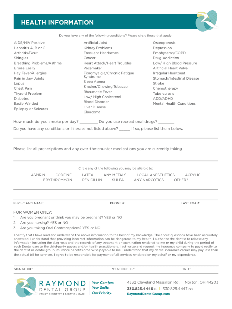 Fillable Online EMU Health Information Form Fax Email Print - pdfFiller