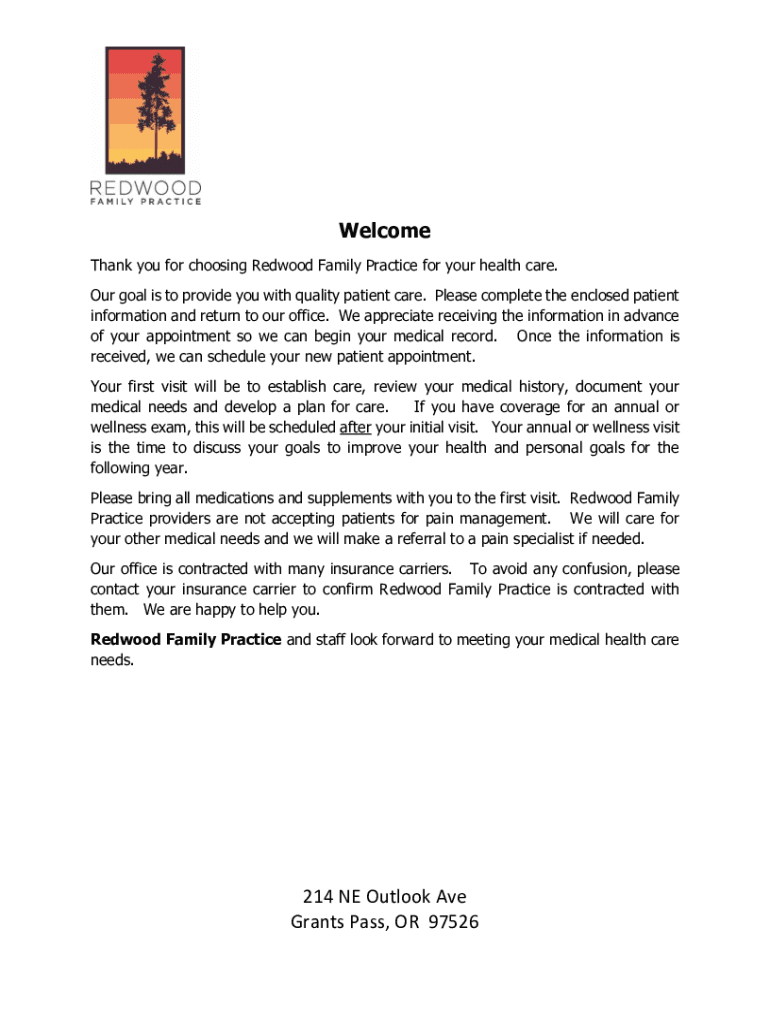 Fillable Online Sample New Patient Letter - American Academy of Family ...