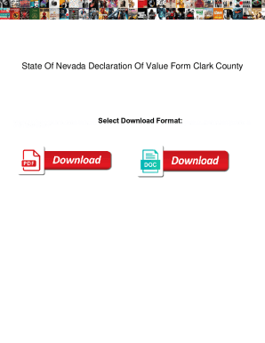Fillable Online State Of Nevada Declaration Of Value Form Clark County ...