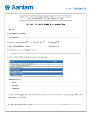Fillable Online GROUP-LIFE-ASSURANCE-CLAIM-FORM 2 Fax Email Print ...