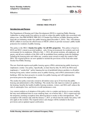 Fillable Online Smoke Free Policy PDF - Searcy Housing Authority Fax ...