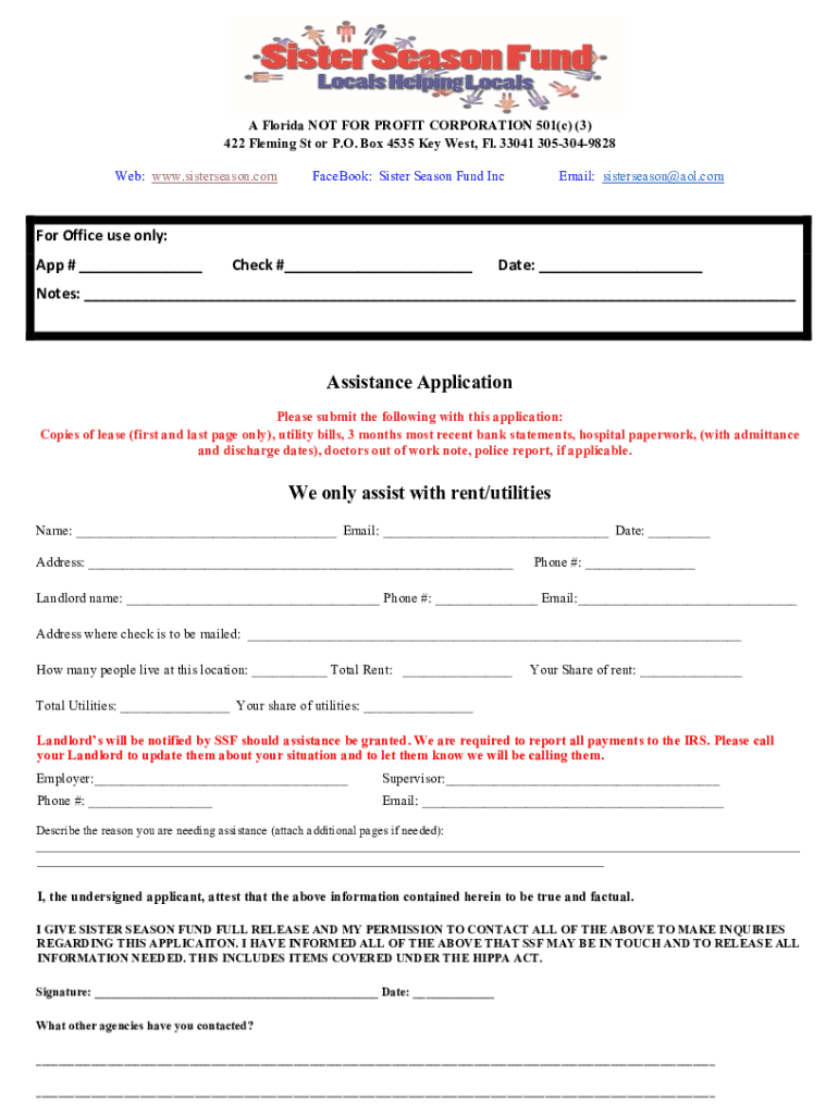 Fillable Online SSF Assistance Request Form Fax Email Print - pdfFiller