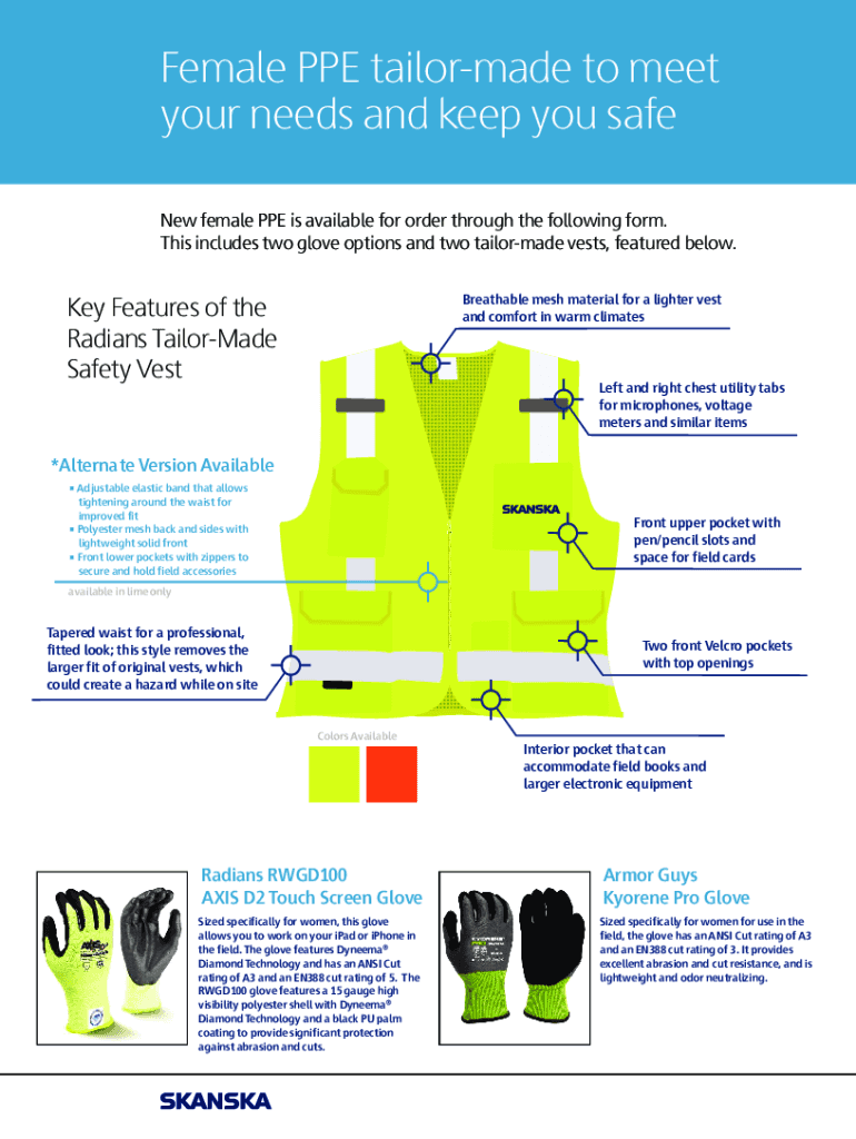 Fillable Online Female PPE tailor-made to meet your needs and keep you ...