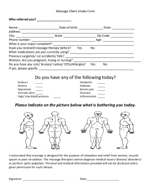 Fillable Online Spa Client Intake Form Template JotFormCounseling ...