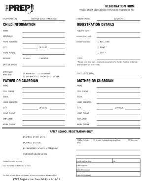 Fillable Online School Registration Form TemplateJotFormFREE 12+ Sample ...