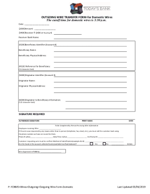 Fillable Online Outgoing Wire Form-Domestic.xlsx Fax Email Print ...