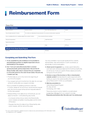 Fillable Online Health & Wellness Sweat Equity Program Waiver ...