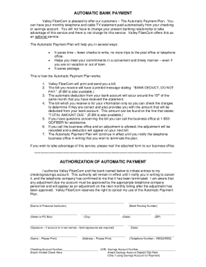 Fillable Online How can I set up automatic payments for my ... - US ...