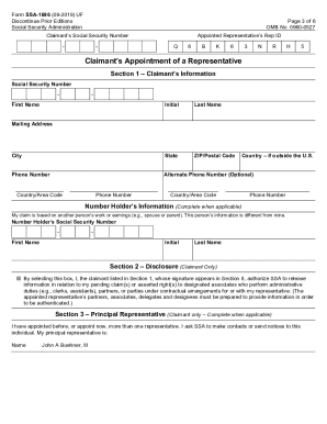 Fillable Online SSA-1696 Discontinue Prior Editions Social Security ...