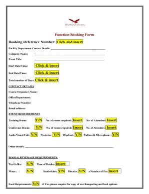 Fillable Online Booking Reference Number: Click and insert Fax Email ...