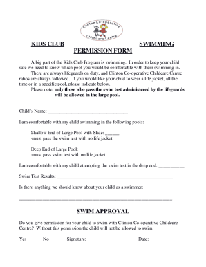 Fillable Online Everything Parents Need to Know About Kids Swimming ...