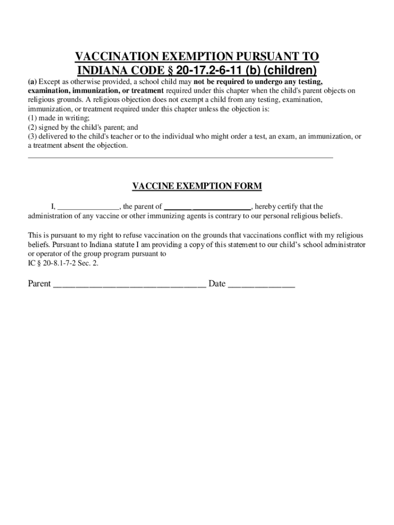 Fillable Online STATEMENT OF IMMUNIZATION HISTORY; WAIVER; RULES ...