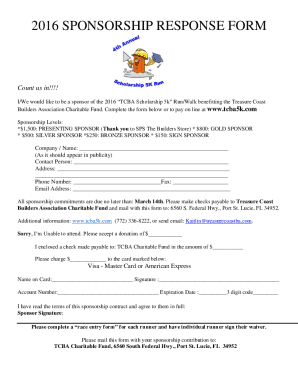 Fillable Online Sample Sponsorship LettersFree Sample Letters8+ Charity ...