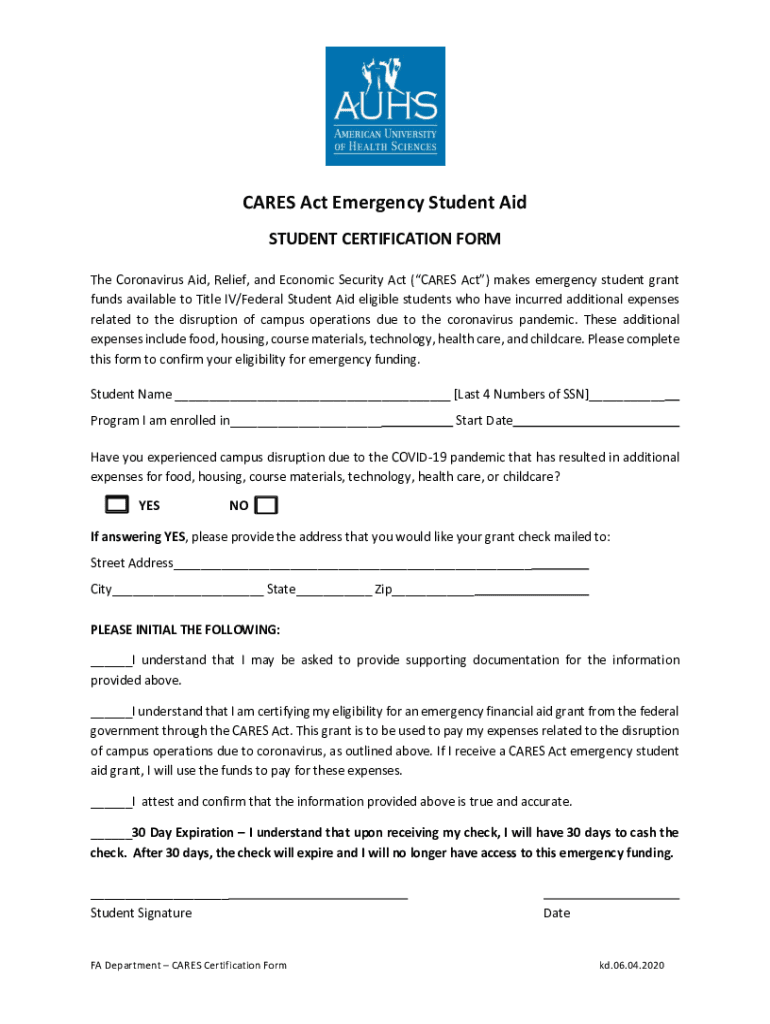 Fillable Online WCJC CARES Emergency Relief AID Fax Email Print - pdfFiller
