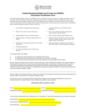 Fillable Online FERPA Form 2 Fax Email Print - pdfFiller