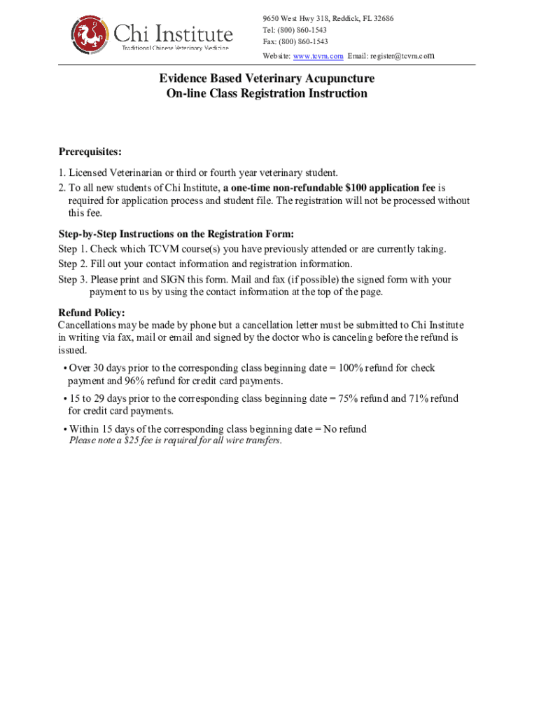 Fillable Online Evidence Based Veterinary Acupuncture Fax Email Print ...