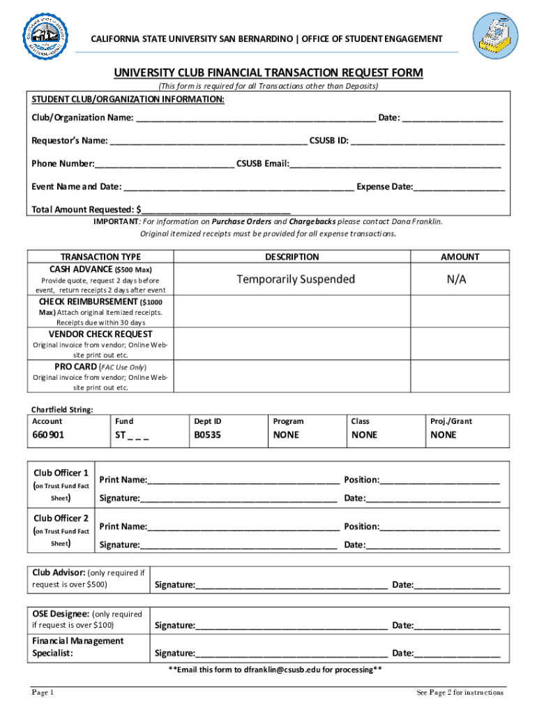 Fillable Online PDF UNIVERSITY CLUB FINANCIAL TRANSACTION REQUEST FORM ...