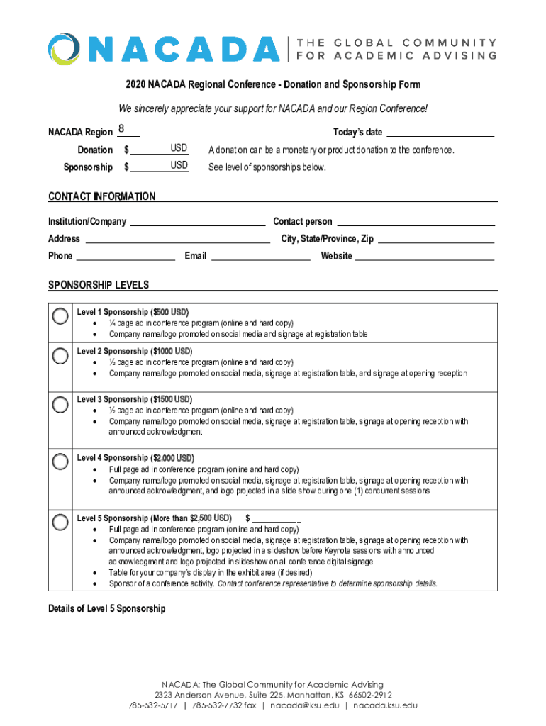 Fillable Online nacada ksu NACADA promotes student success by advancing ...