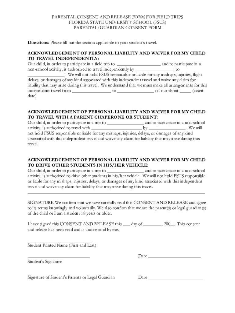 Fillable Online ACKNOWLEDGEMENT OF PERSONAL LIABILITY AND WAIVER FOR MY ...