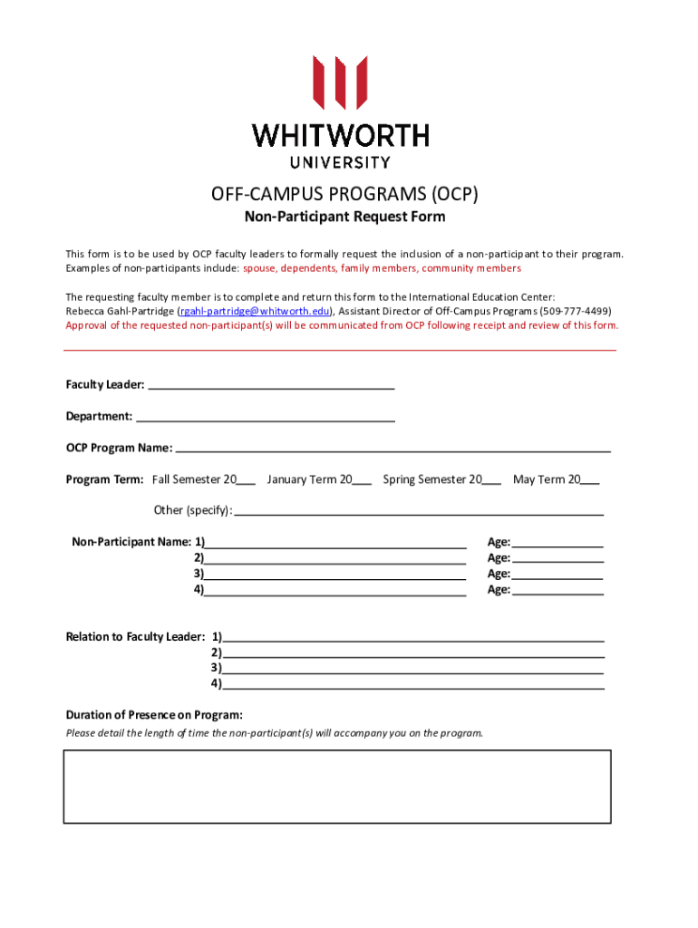 Fillable Online OCP Request Form.pdf - OCP ORDER SHEET Last Name First ...