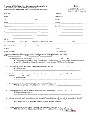 Fillable Online Physician Prior Authorization Request Form - Providers ...