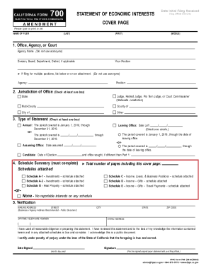 Fillable Online fppc ca CALIFORNIA FORM 700 STATEMENTOF ECONOMIC ...