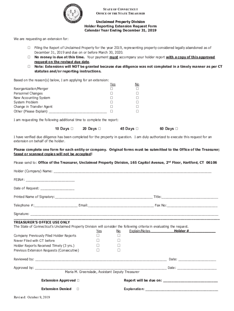 Fillable Online 4. Holder Reporting Extension Request Form ...