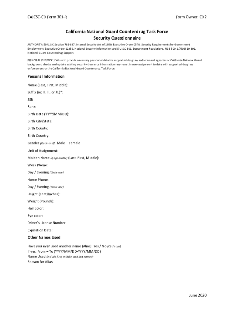 Fillable Online calguard ca CNG CDTF Security Questionnaire. CNG CDTF ...