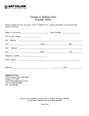 Fillable Online Change of Address Form - Fill and Sign Printable ...
