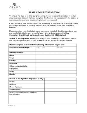 Fillable Online RESTRICTION REQUEST FORM - Oxford Health Plans Fax ...