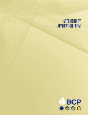 Fillable Online 2 BCP INTERMEDIARY APPLICATION FORM Fax Email Print ...