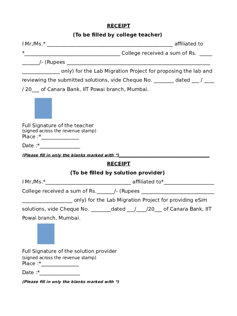 Fillable Online 5+ Tuition Receipt Templates - PDF, WordFree & Premium ...