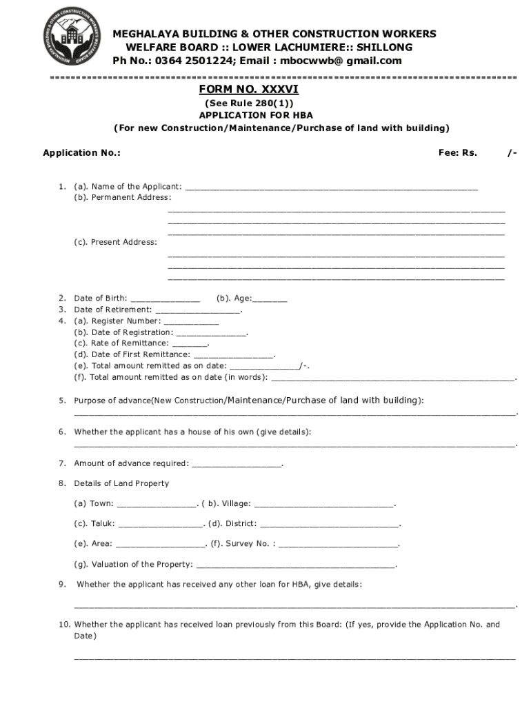 Fillable Online FORM NO. XXX IX (See Rule 283) APPLICATION FOR FUNERAL ...
