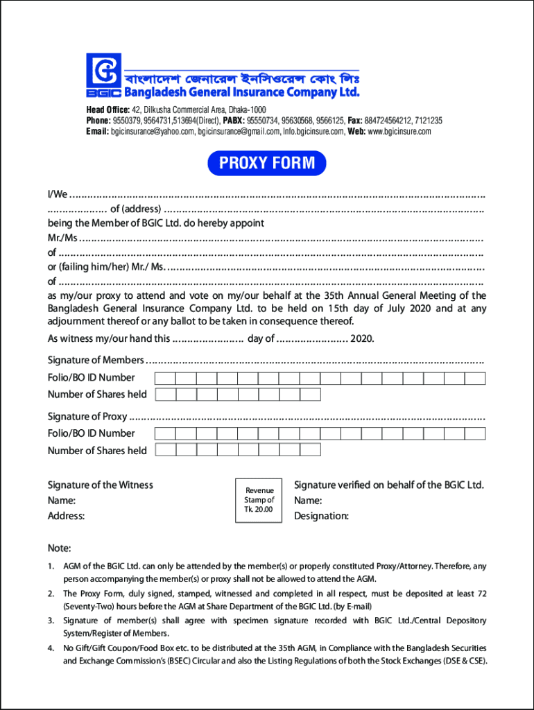 Fillable Online 3. Proxy Form Fax Email Print - pdfFiller