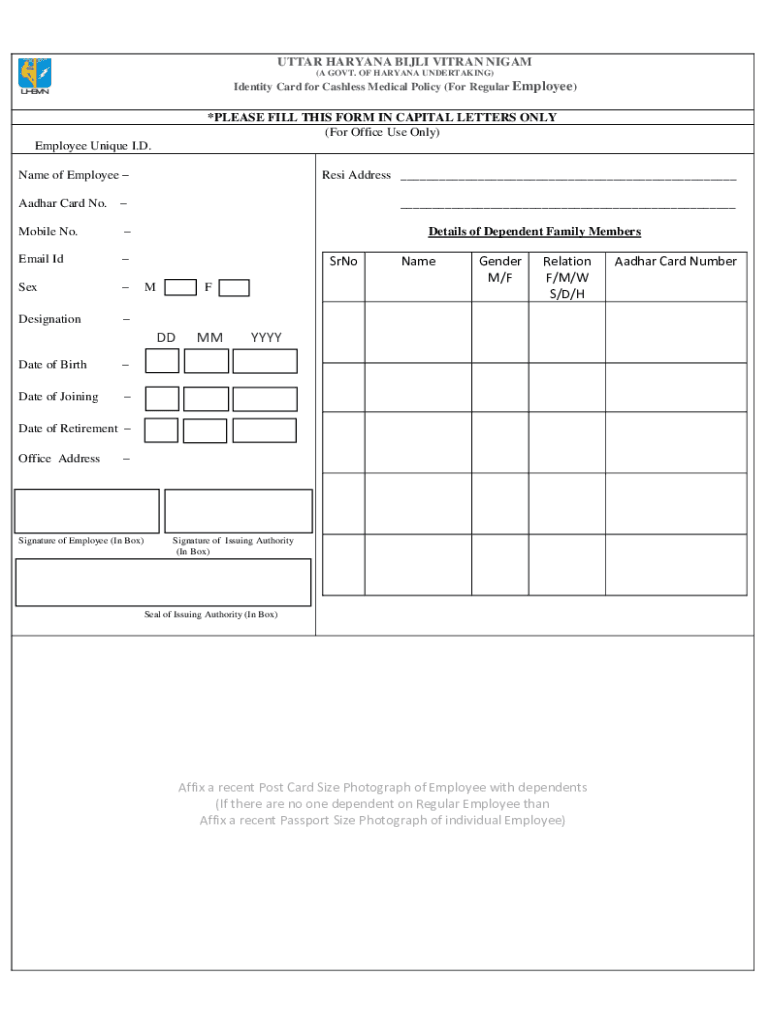 Fillable Online UTTAR HARYANA BIJLI VITRAN NIGAM LIMITED - Company ...