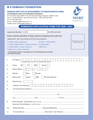 Fillable Online RIMS APPLICATION FORM Fax Email Print - pdfFiller