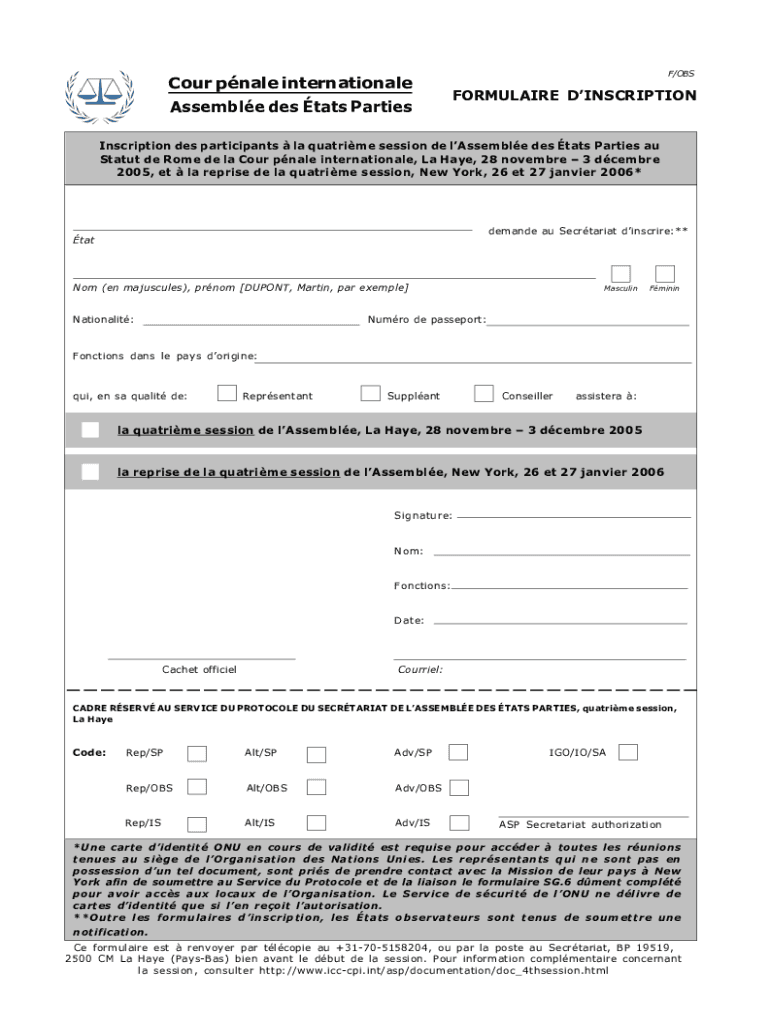 Fillable Online asp icc-cpi 05 - FINAL FRENCH REGISTRATION FORM OBS.ST ...