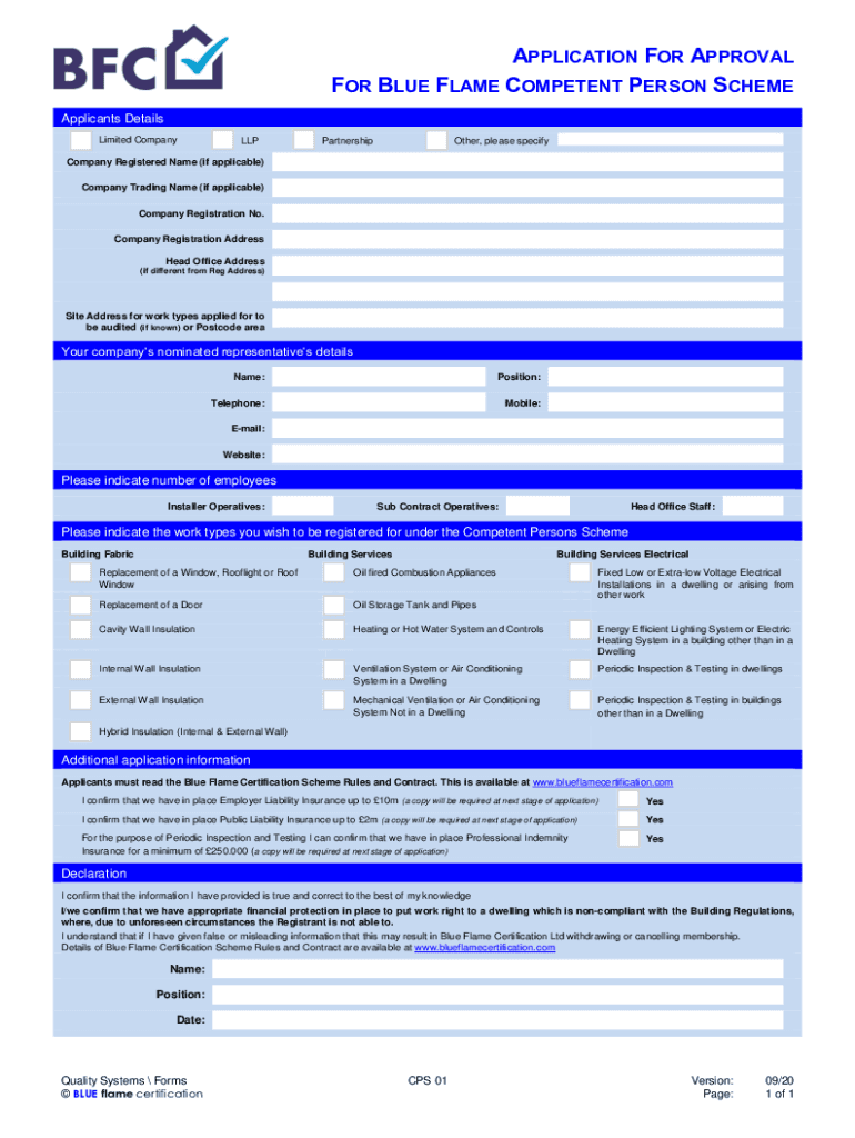 Fillable Online Competent person scheme - current schemes and how ...