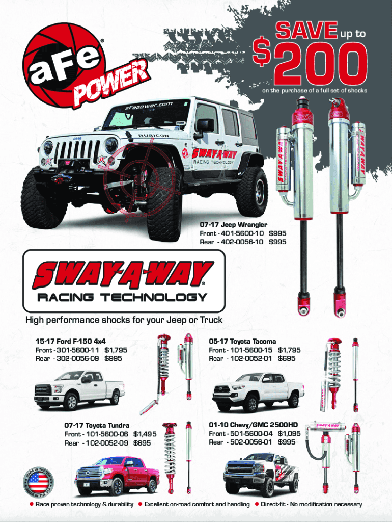 Fillable Online aFe Rebate Form. aFe Rebate Form Fax Email Print ...