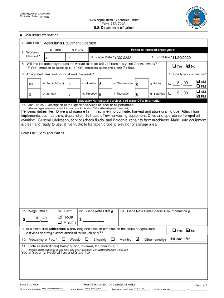 Fillable Online foreign labor application gateway Fax Email Print ...
