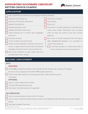 Fillable Online FREE 3+ Bank Loan Application Form and Checklist Forms ...
